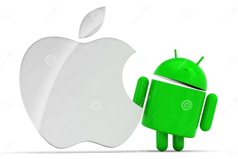 Apple and android logo editorial stock image. Illustration of logo ...