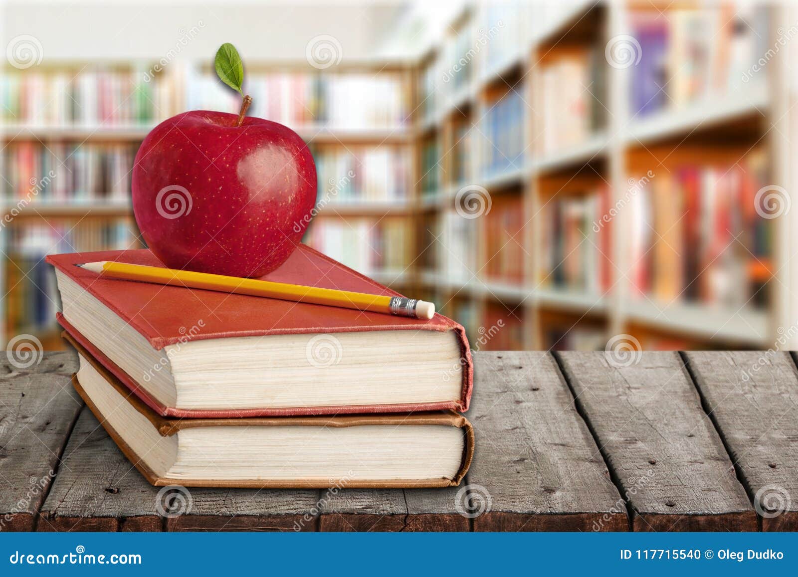 Apple stock photo. Image of childhood, learning, pencil - 117715540