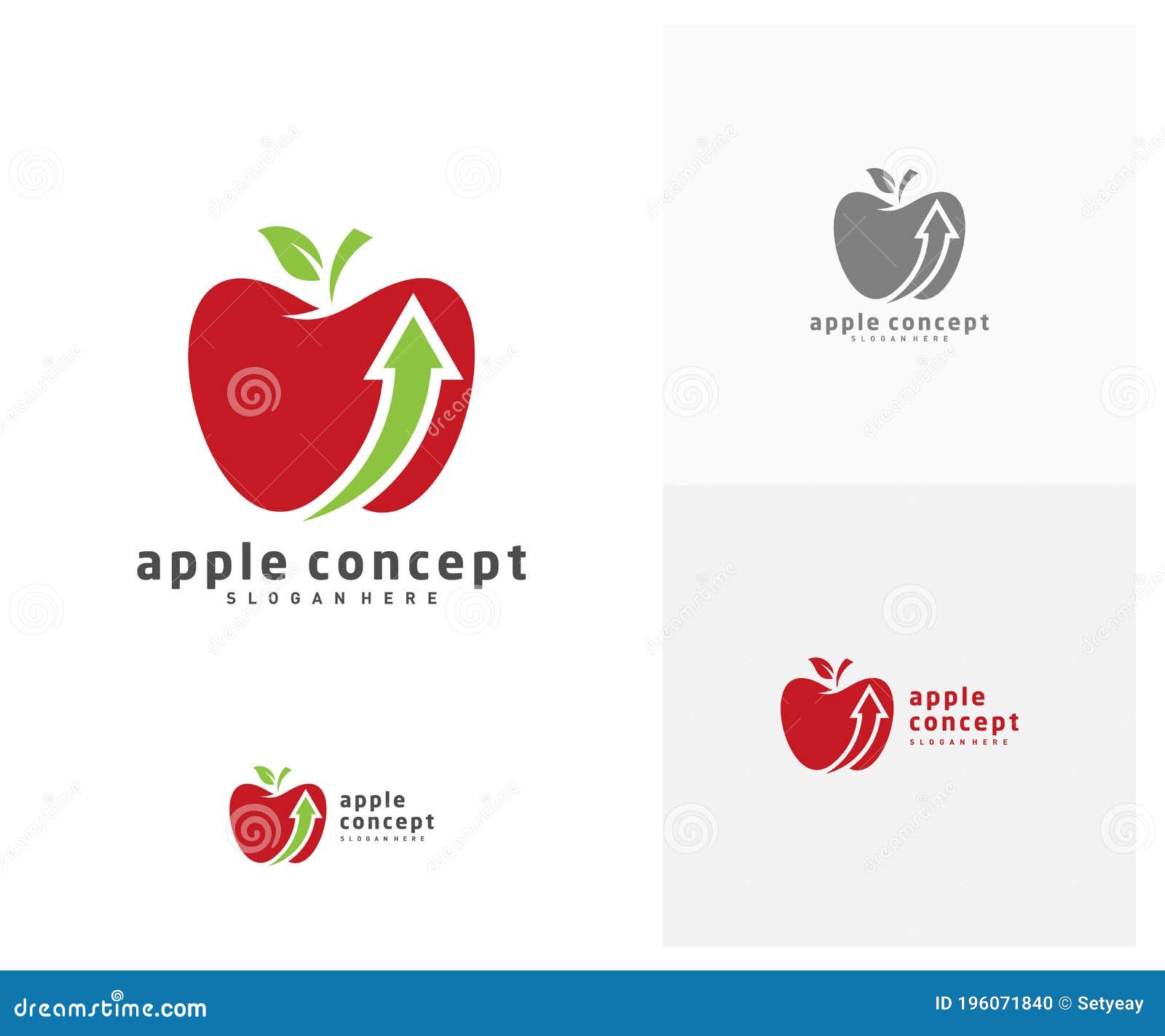 Apple with Arrow Logo Design Vector Template, Fruits Apple Icon Symbol ...