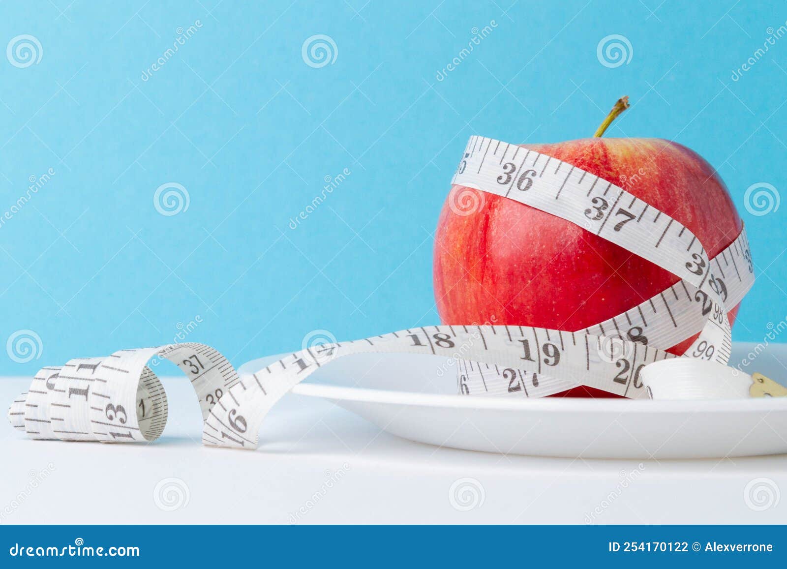 Apple As a Means for Weight Loss. Obesity Problem. Fruit Diet Stock ...