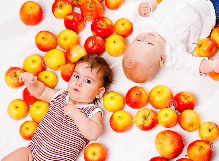 Apple babies stock image. Image of adorable, harvest - 25090755
