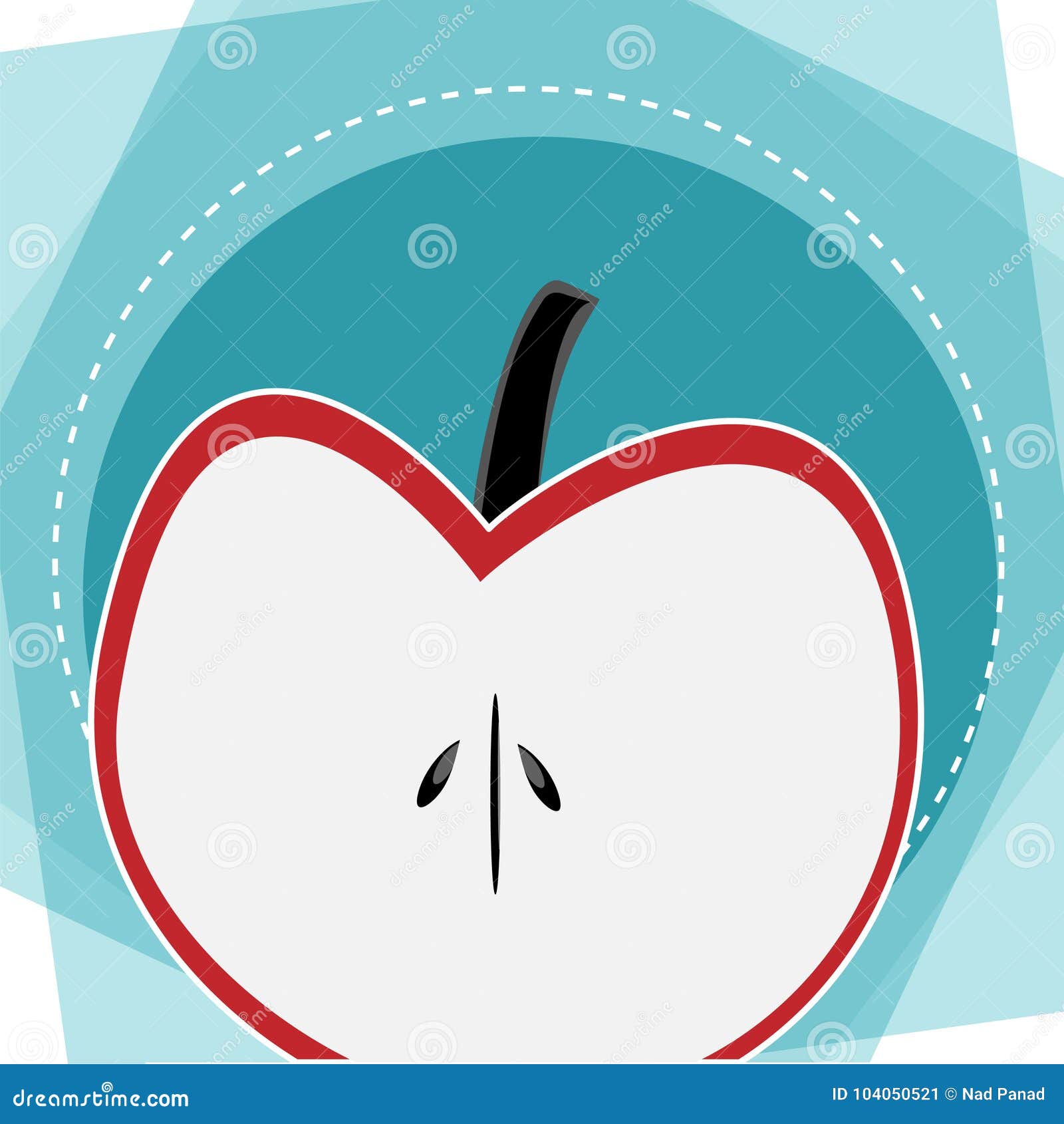 Apple Background Advertising Idea Design Stock Vector - Illustration of ...