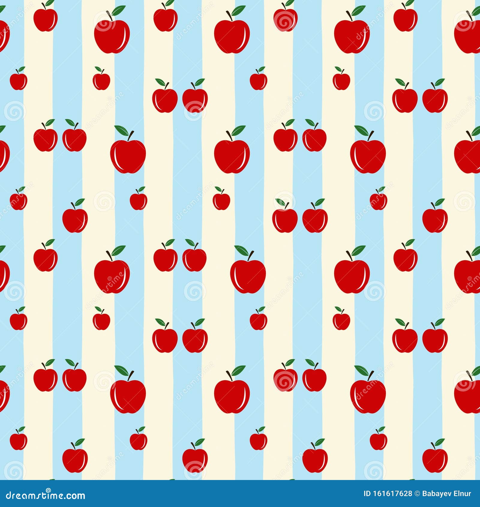 Apple Background. Seamless Vector Pattern with Apple. Vector Apple ...