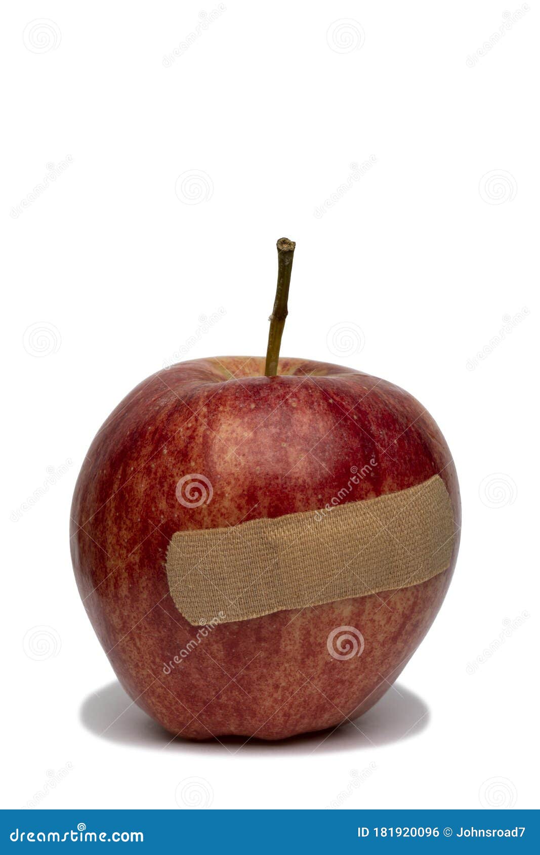 An Apple with a Bandage stock photo. Image of organic - 181920096
