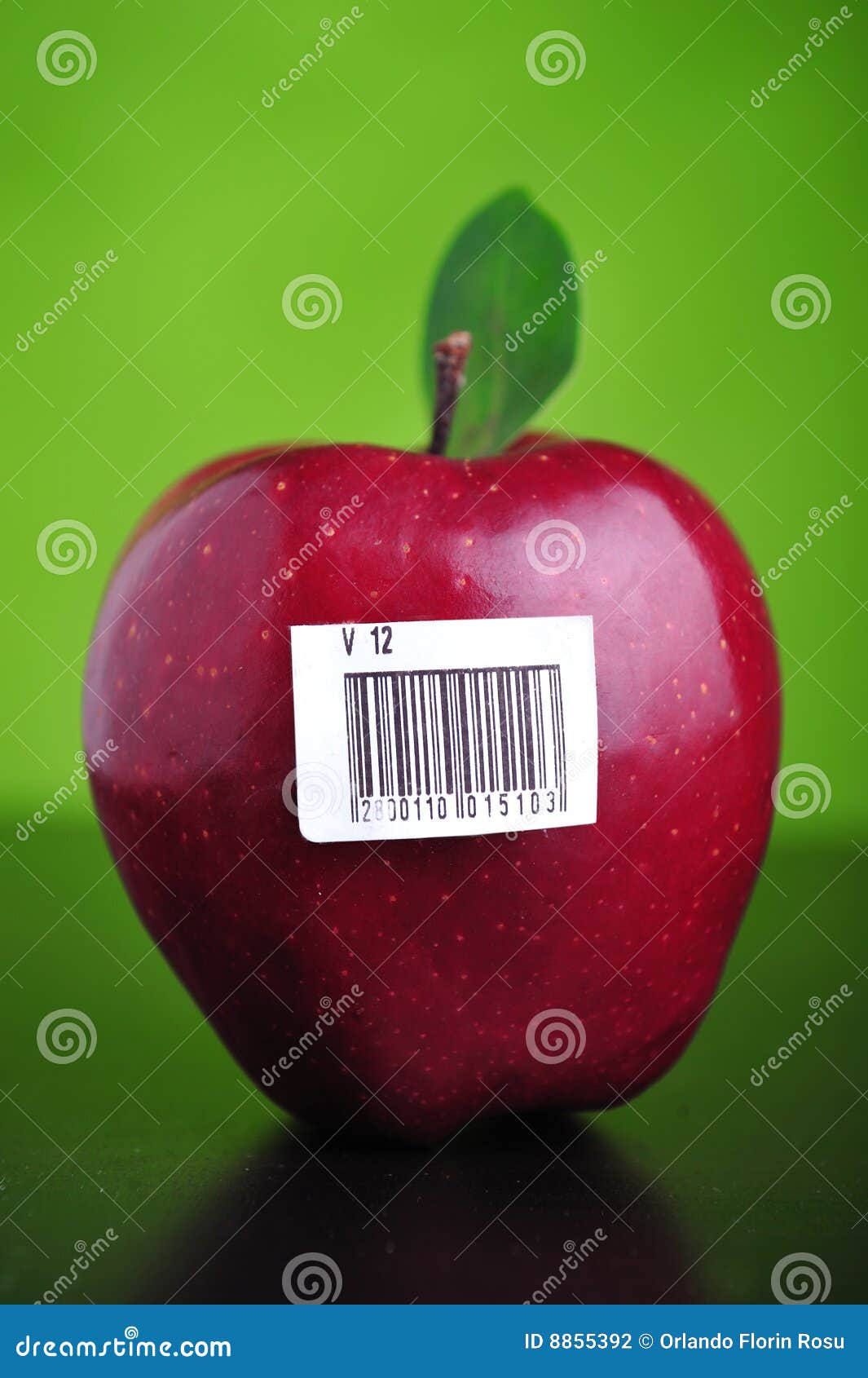 Apple with barcode stock photo. Image of apple, concept - 8855392