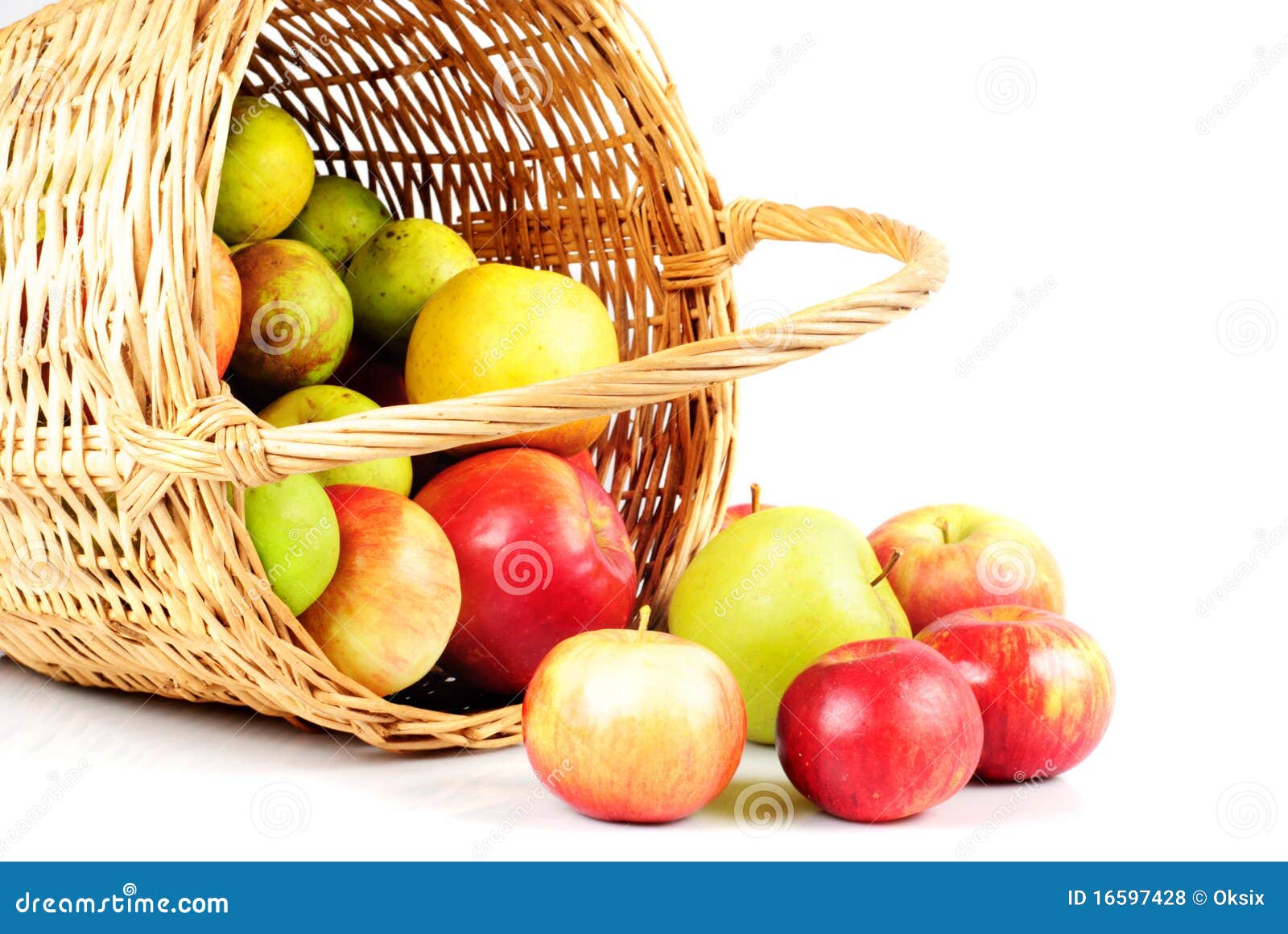 Apple in basket stock photo. Image of delicious, heap - 16597428