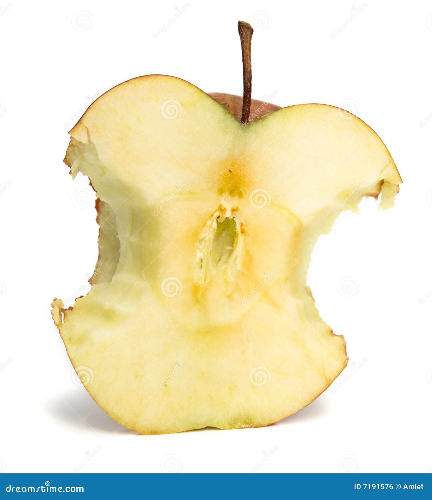Apple bit stock photo. Image of gnaw, white, food, isolated - 7191576
