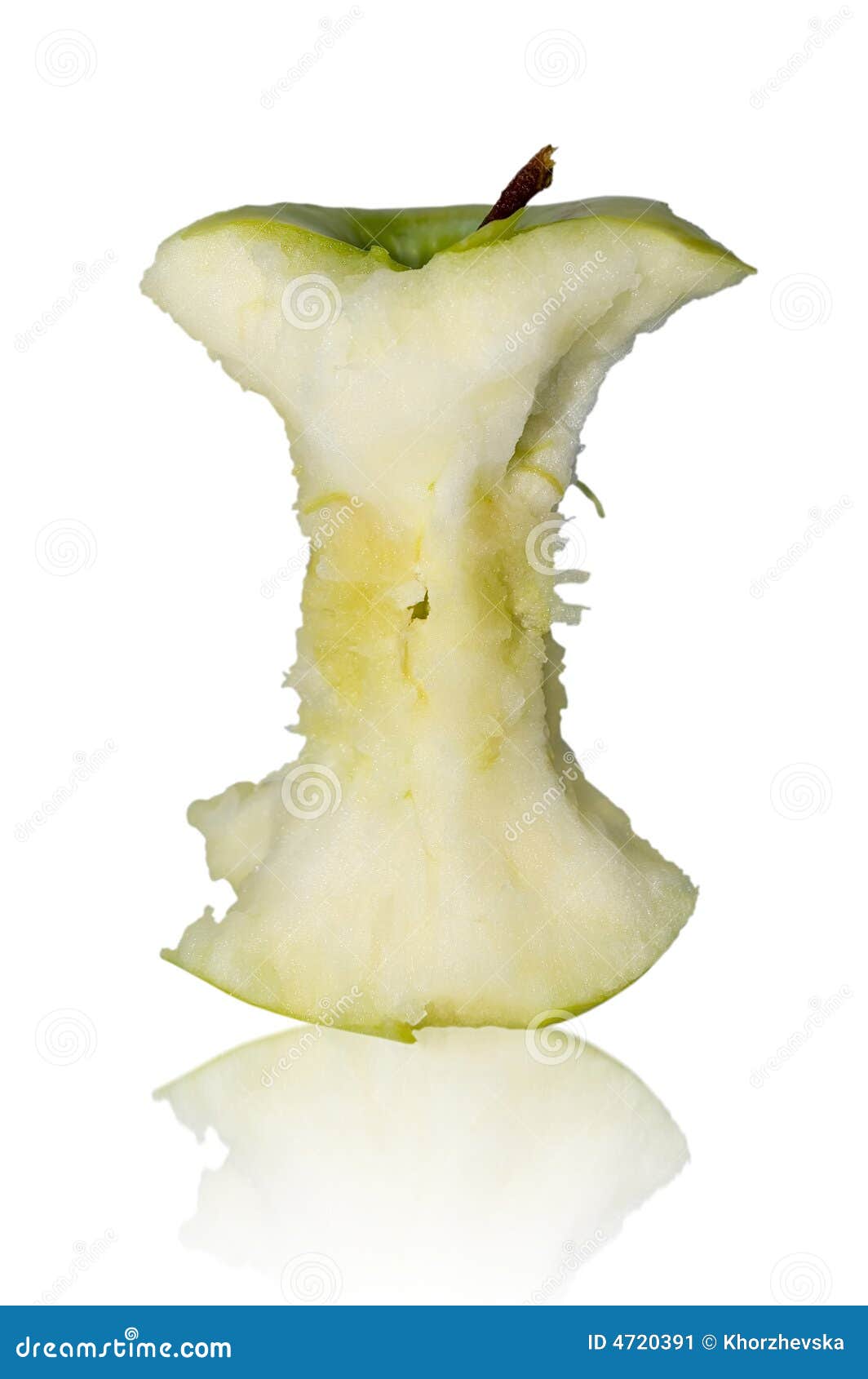 Apple Bit Isolated on White Stock Image - Image of health, fresh: 4720391