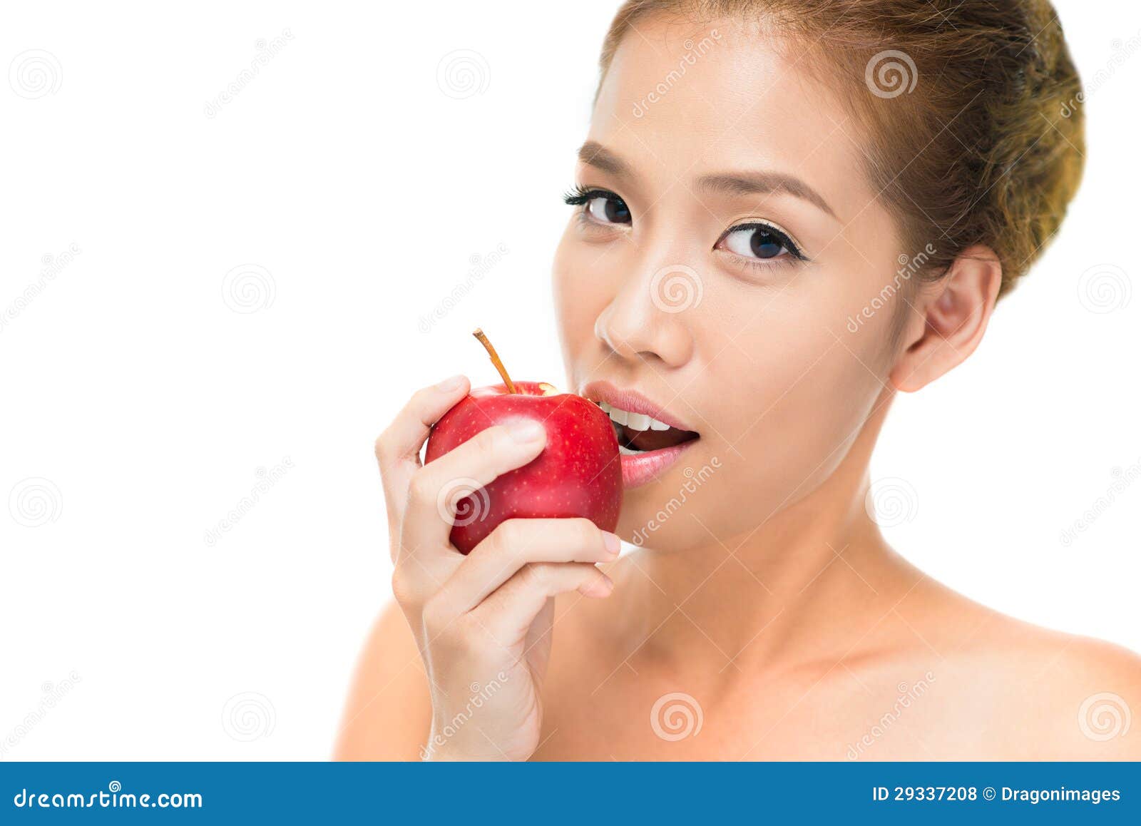 Apple bite stock photo. Image of person, isolated, biting - 29337208