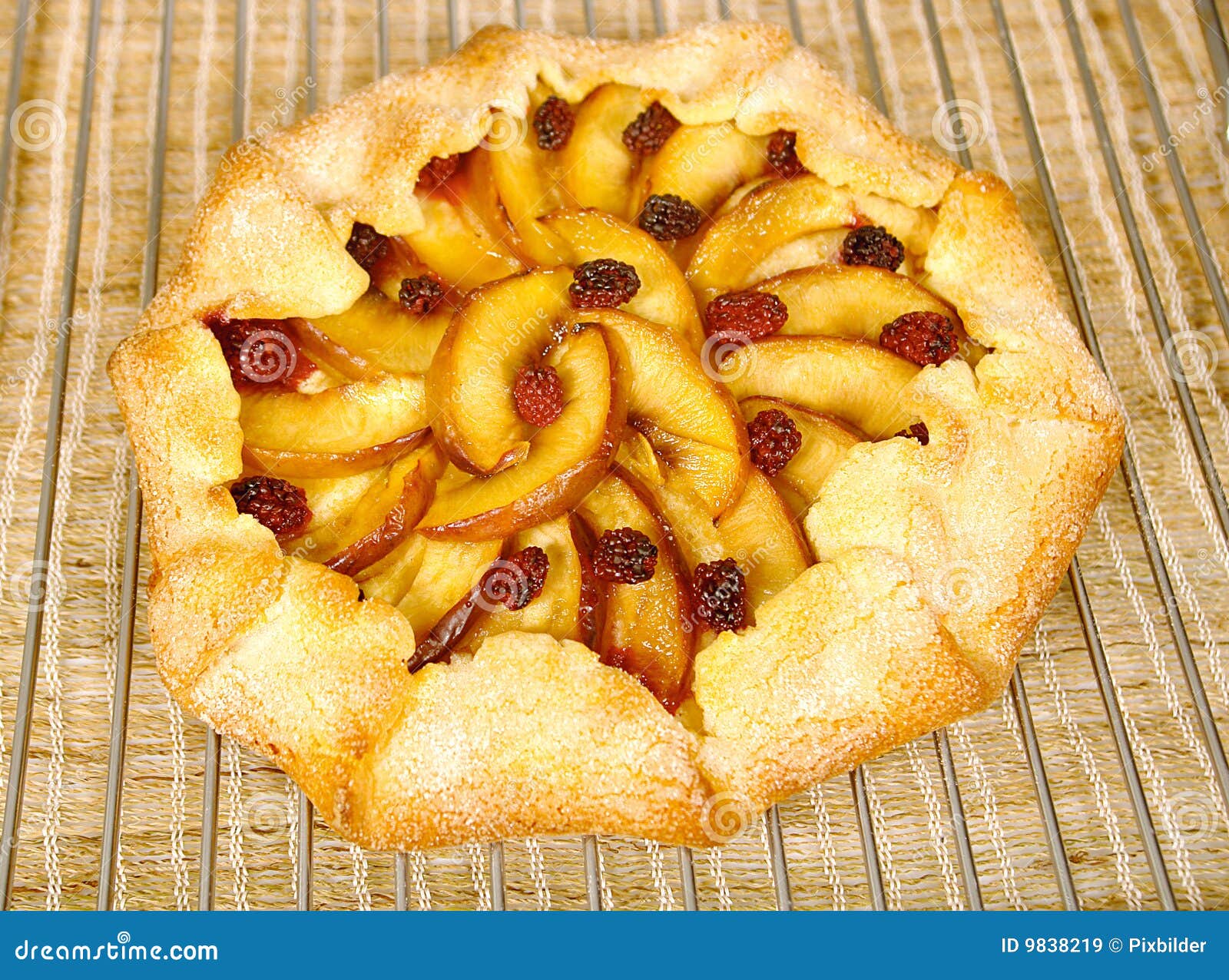 Apple and blackberry pie stock image. Image of dish, cooked - 9838219