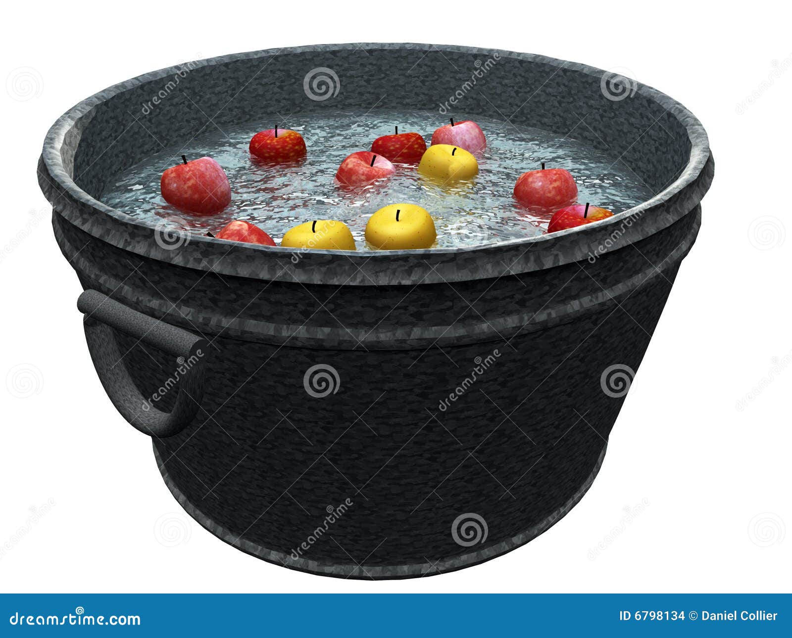 Apple Bobbing Bin stock illustration. Illustration of dunking - 6798134