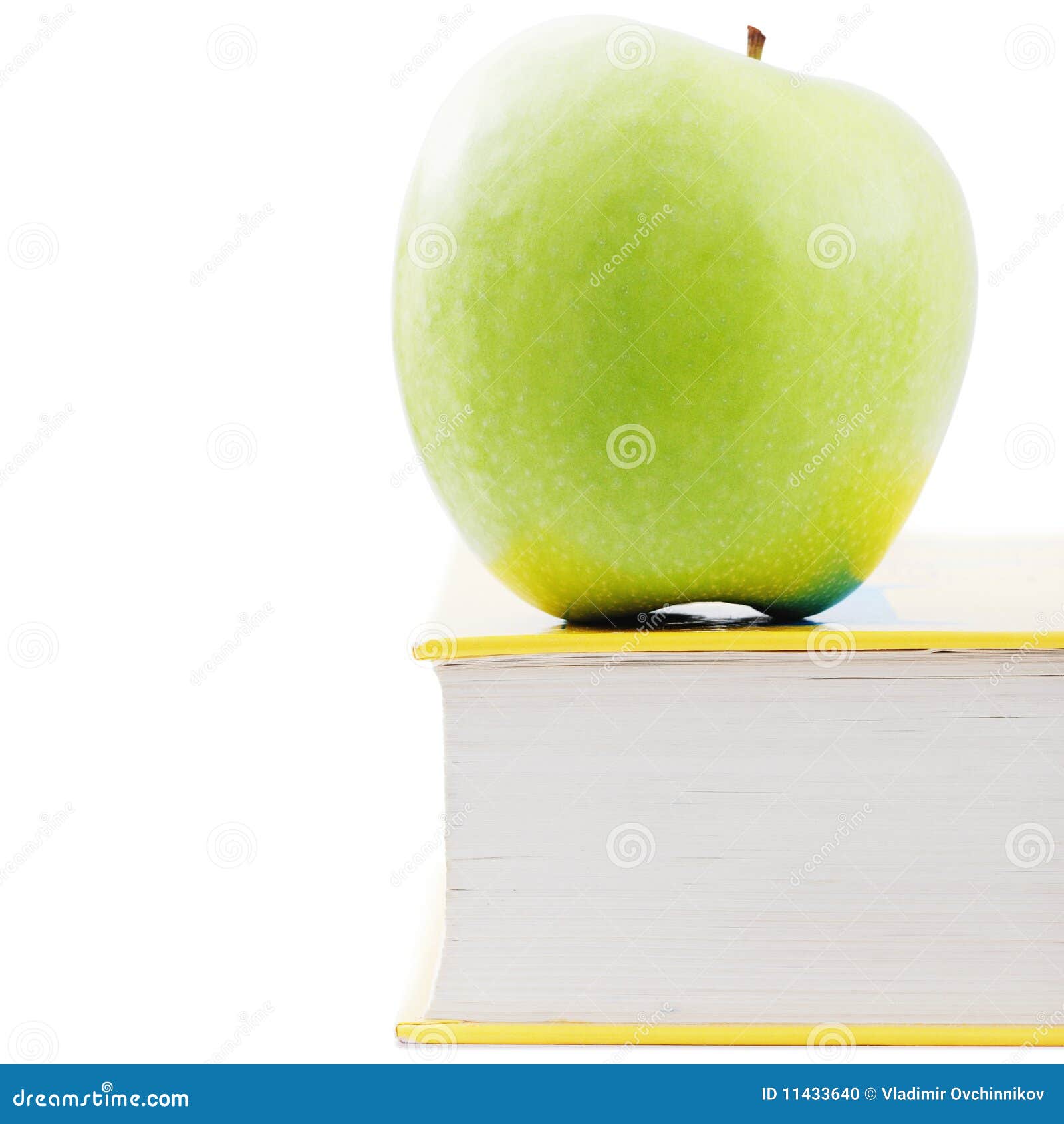 Apple and Book stock photo. Image of closed, hardcover - 11433640