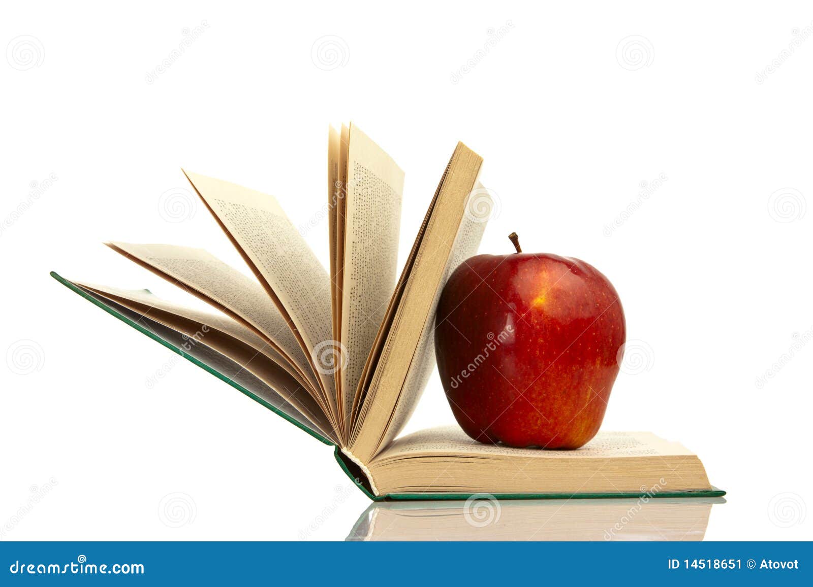 Apple on a book stock image. Image of information, expertise - 14518651
