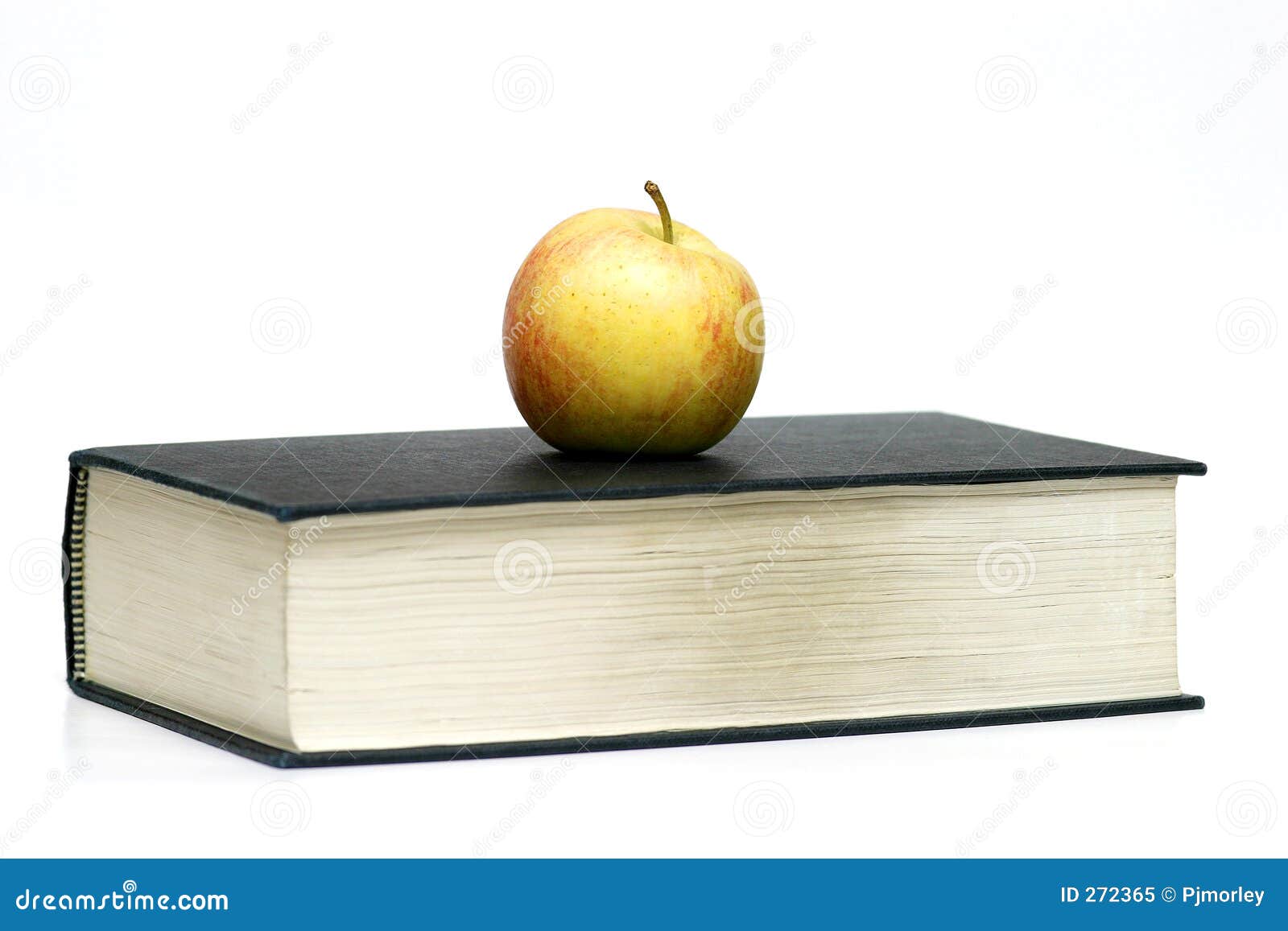 Apple on Book stock image. Image of education, educate - 272365