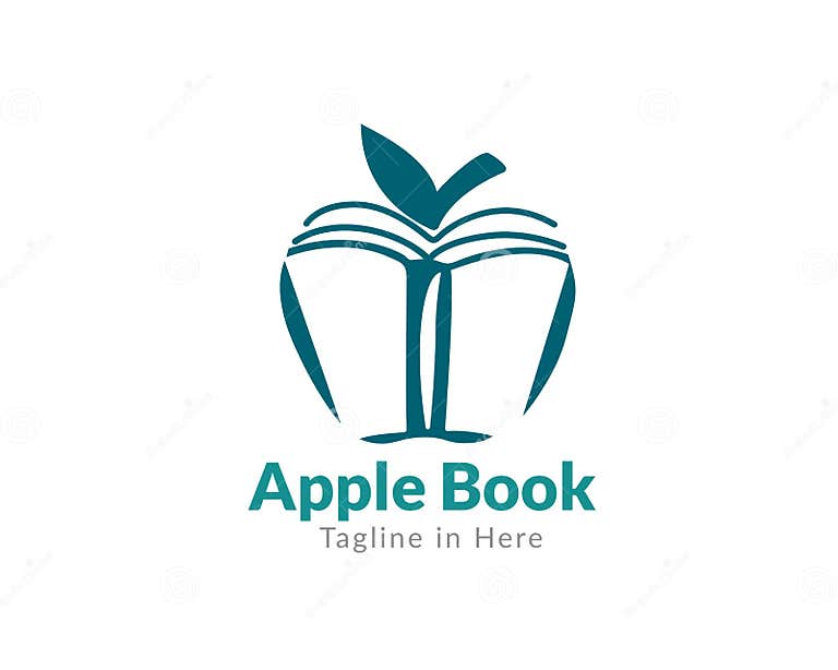 Apple Book Logo Design Inspiration Stock Vector - Illustration of ...