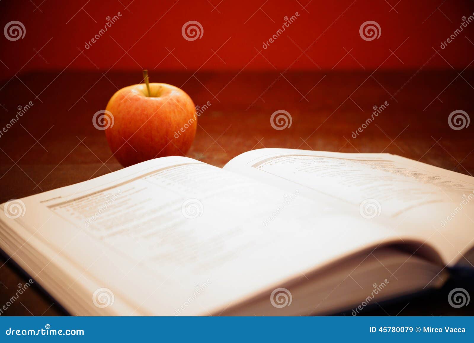 Apple and book stock image. Image of education, reading - 45780079