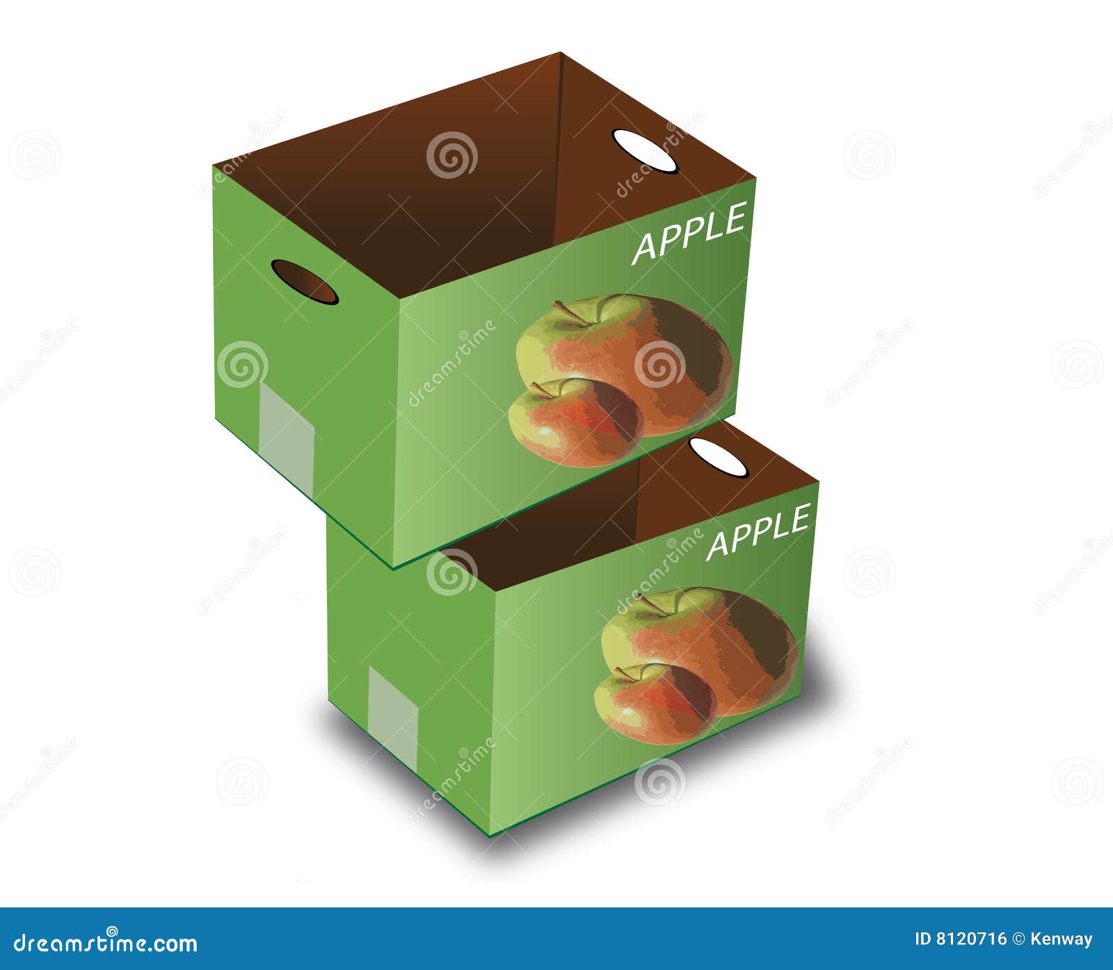 Apple Boxs stock illustration. Illustration of apple, rendering - 8120716