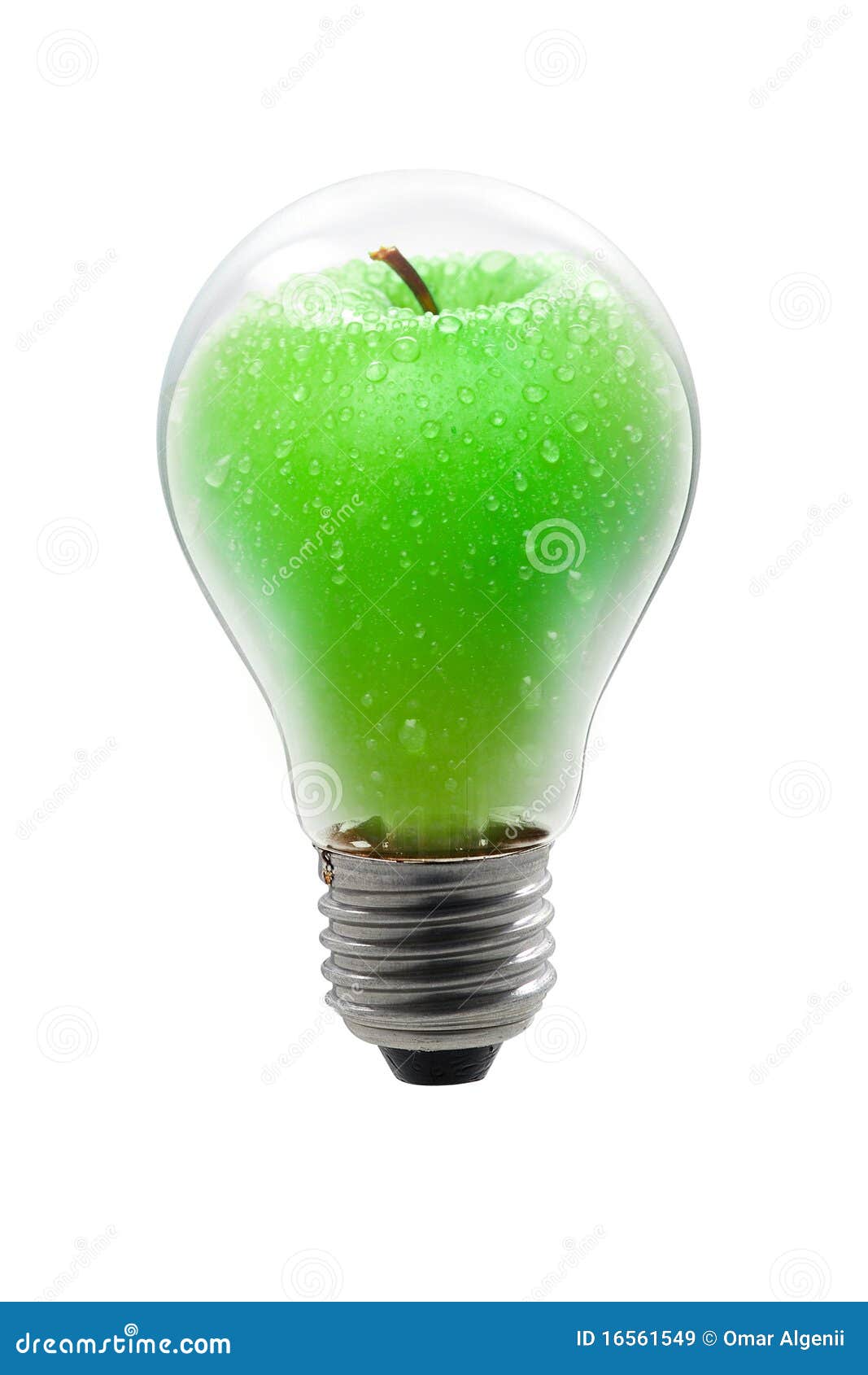Apple bulb stock image. Image of power, lightbulb, fruit - 16561549