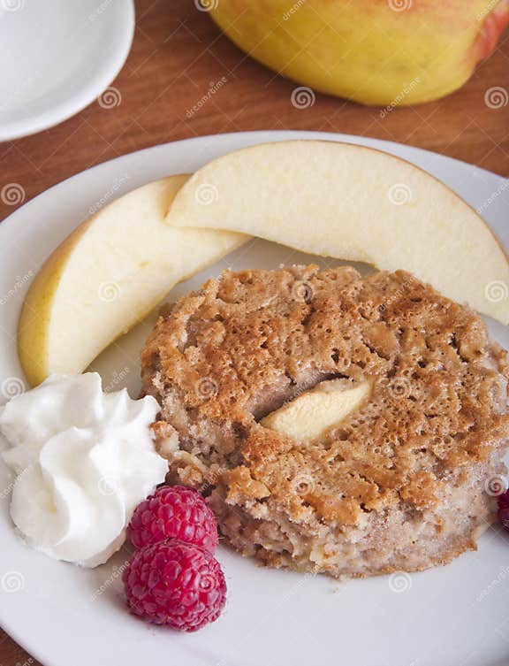 Apple Cake with Raspberries Stock Image - Image of cookie, yellow: 16629997