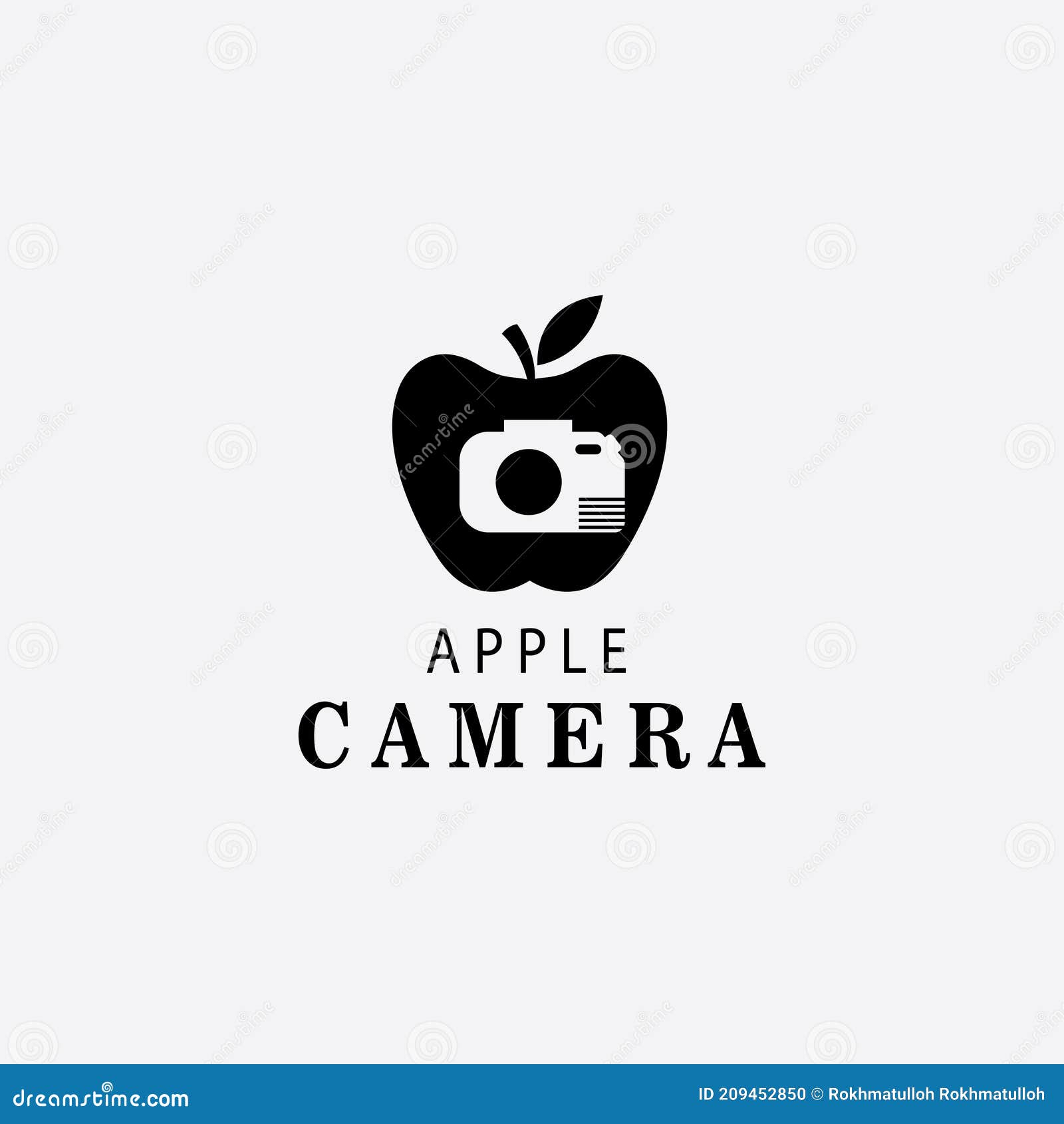 Apple Camera Logo Illustration Design Vector Template Stock Vector ...