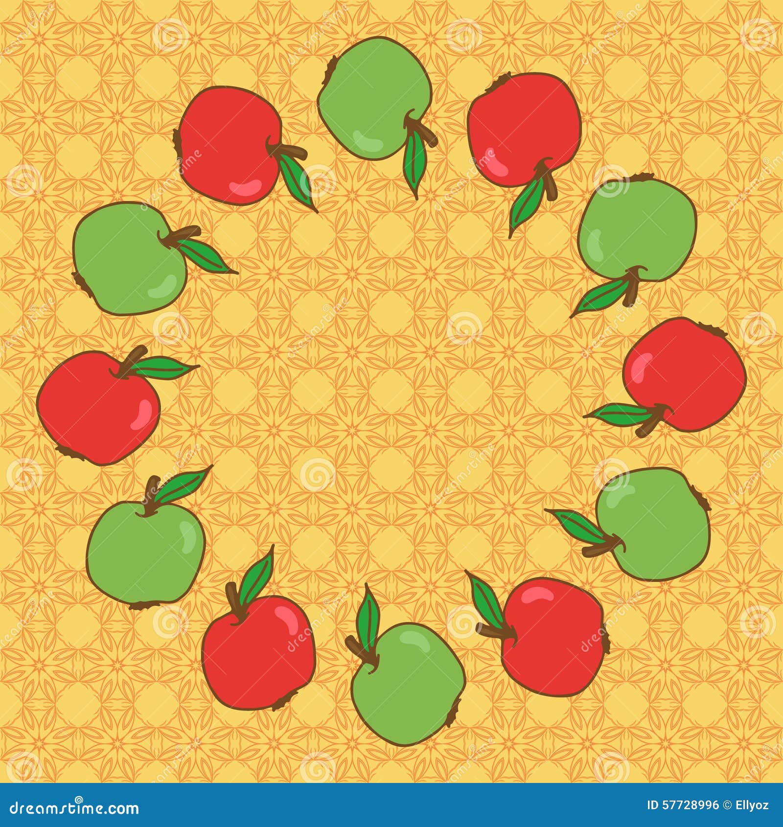 Apple card stock vector. Illustration of card, element - 57728996