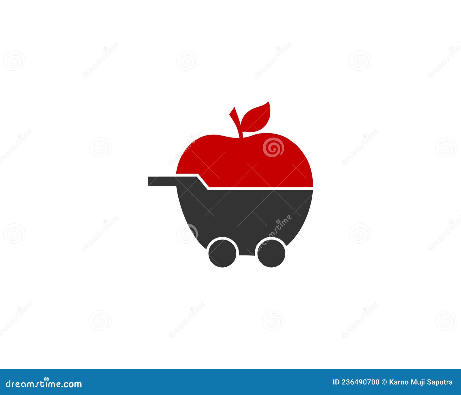 Apple and Shopping Cart Logo Stock Illustration - Illustration of sign ...