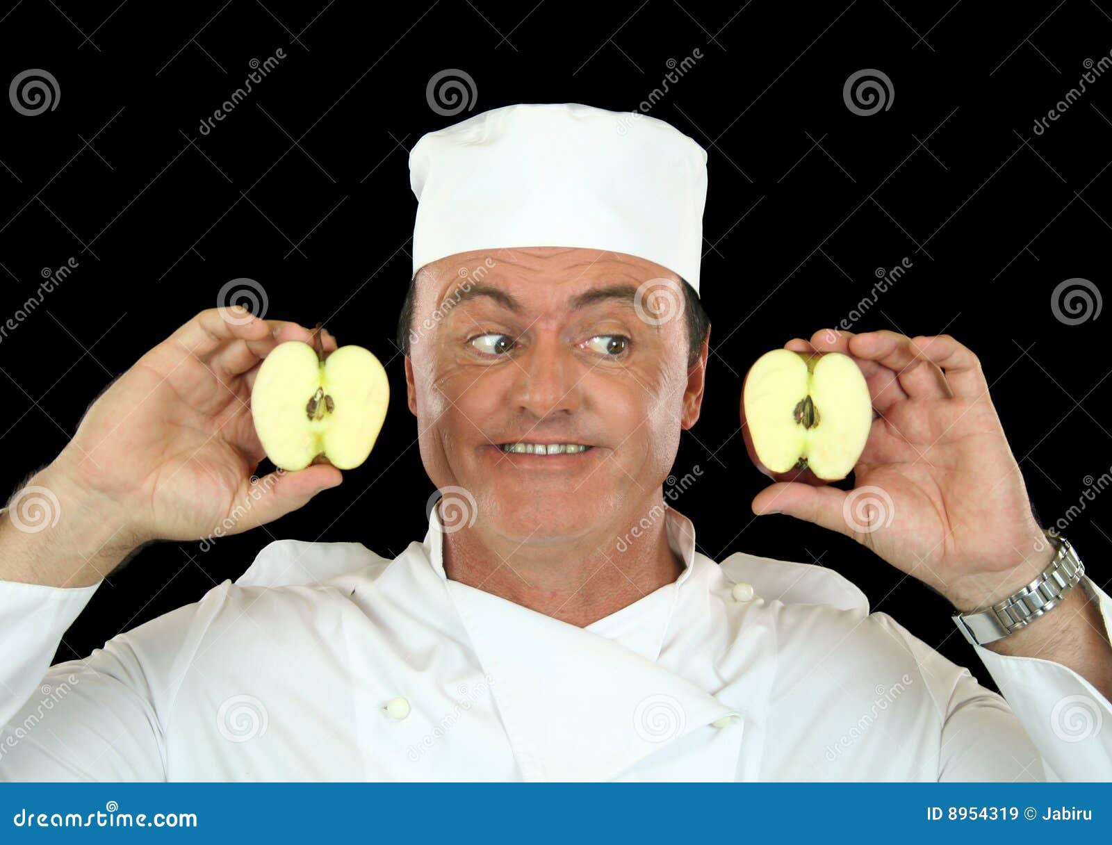 Apple Chef stock image. Image of sliced, uniform, whites - 8954319