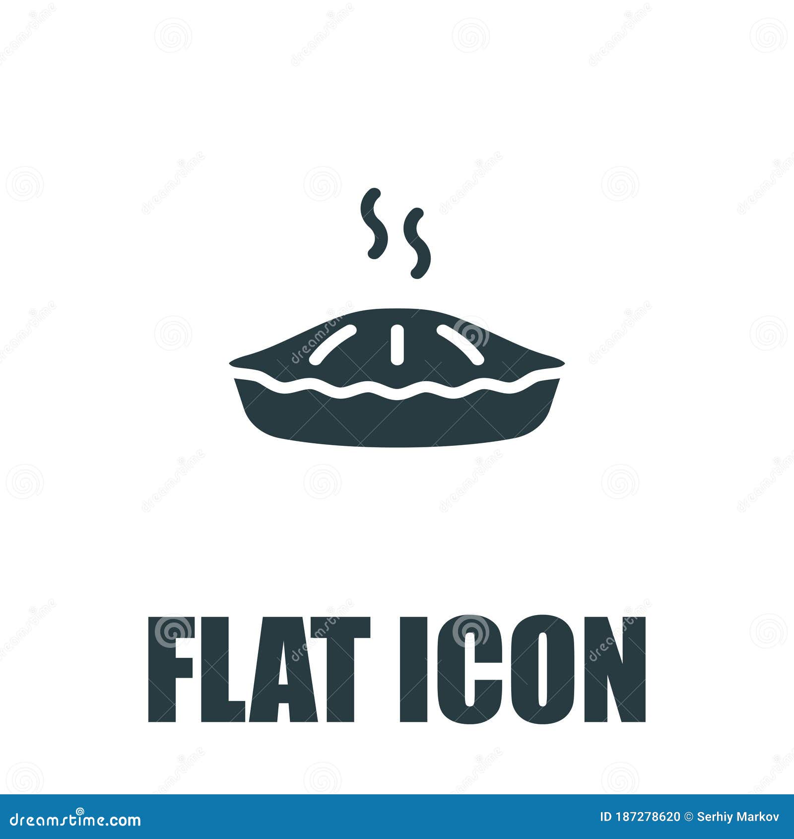 Apple Cherry Pie Flat Vector Icon for Food Apps and Websites Pictogram ...
