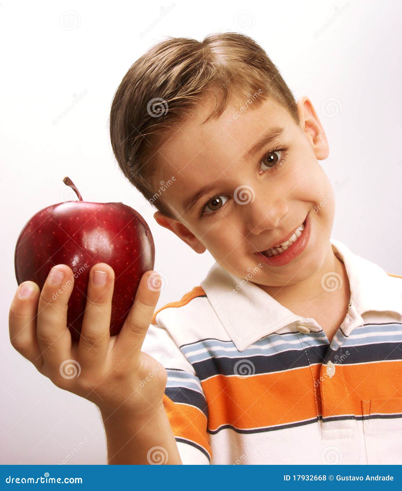 Apple child. stock photo. Image of little, healthy, hold - 17932668