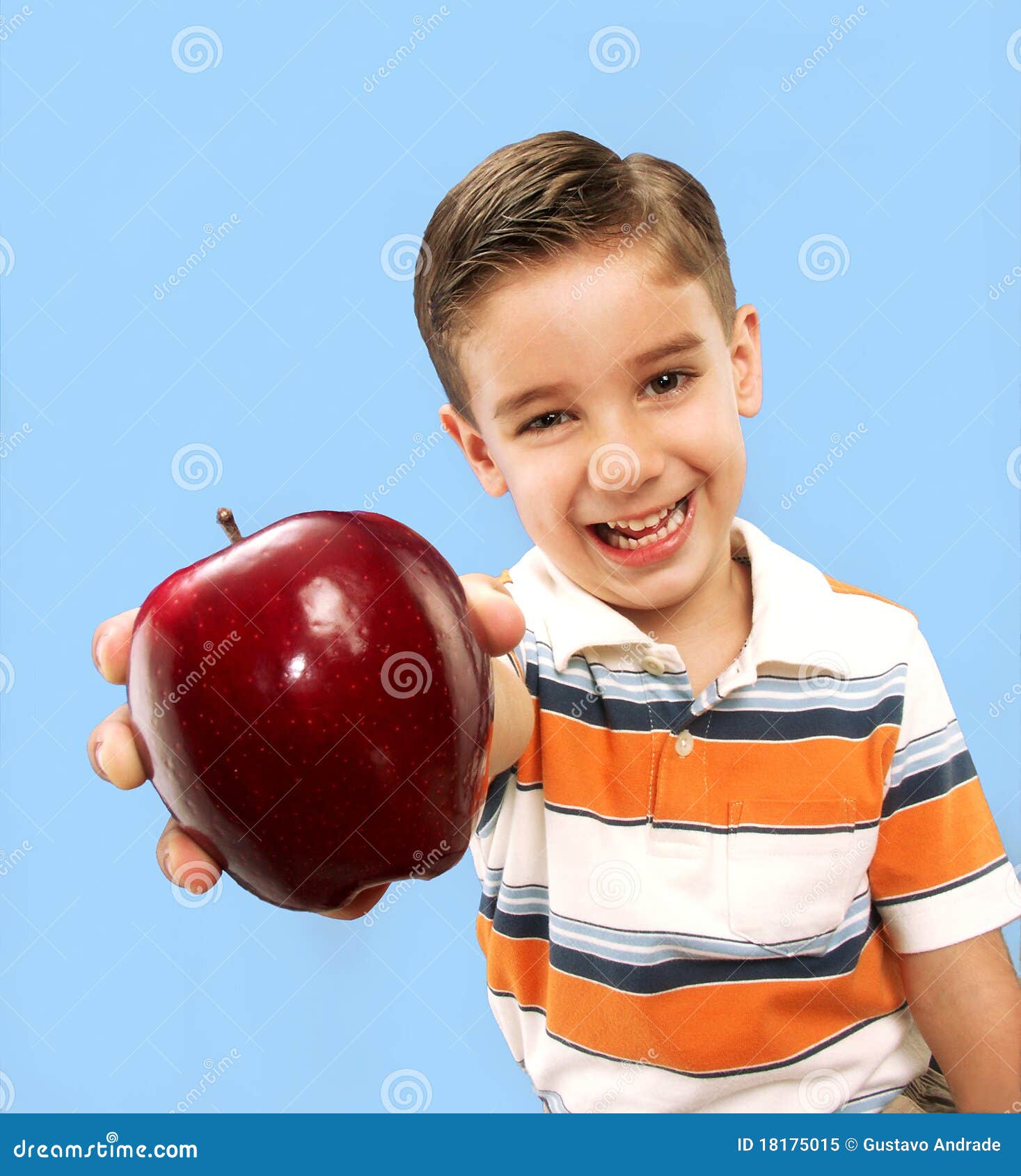 Apple child. stock image. Image of vitamin, funny, portrait - 18175015
