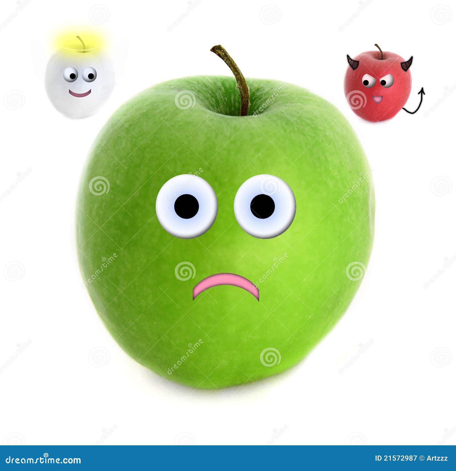 Apple choice stock illustration. Illustration of bright - 21572987