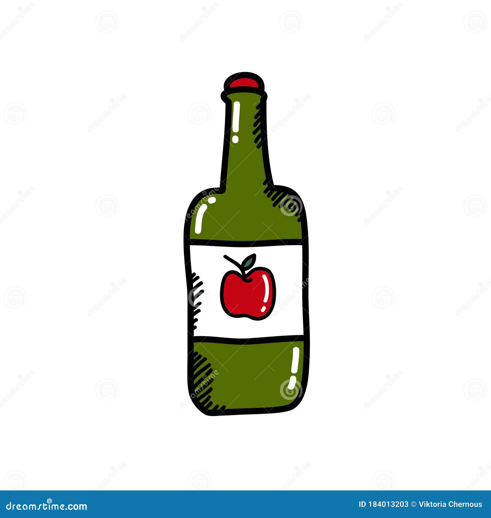 Apple Cider Doodle Icon, Vector Illustration Stock Illustration ...