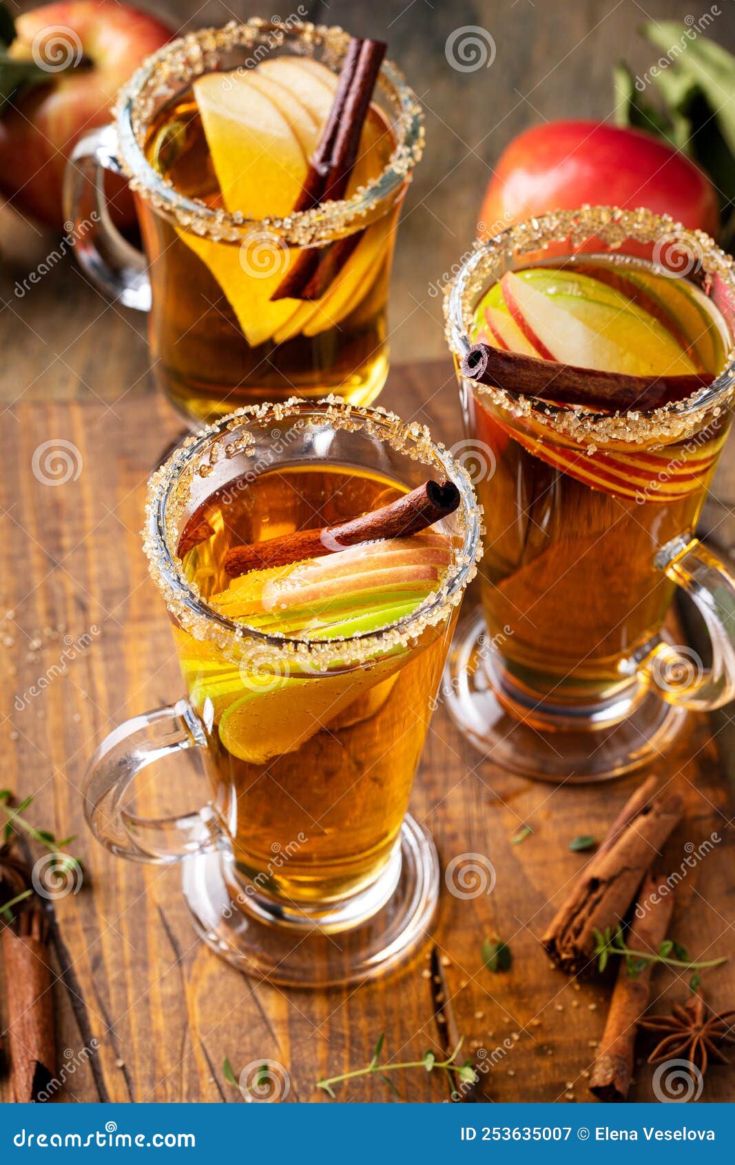 Apple Cider Hot Toddy, Warm Fall Cocktail or Mocktail Idea Stock Image ...