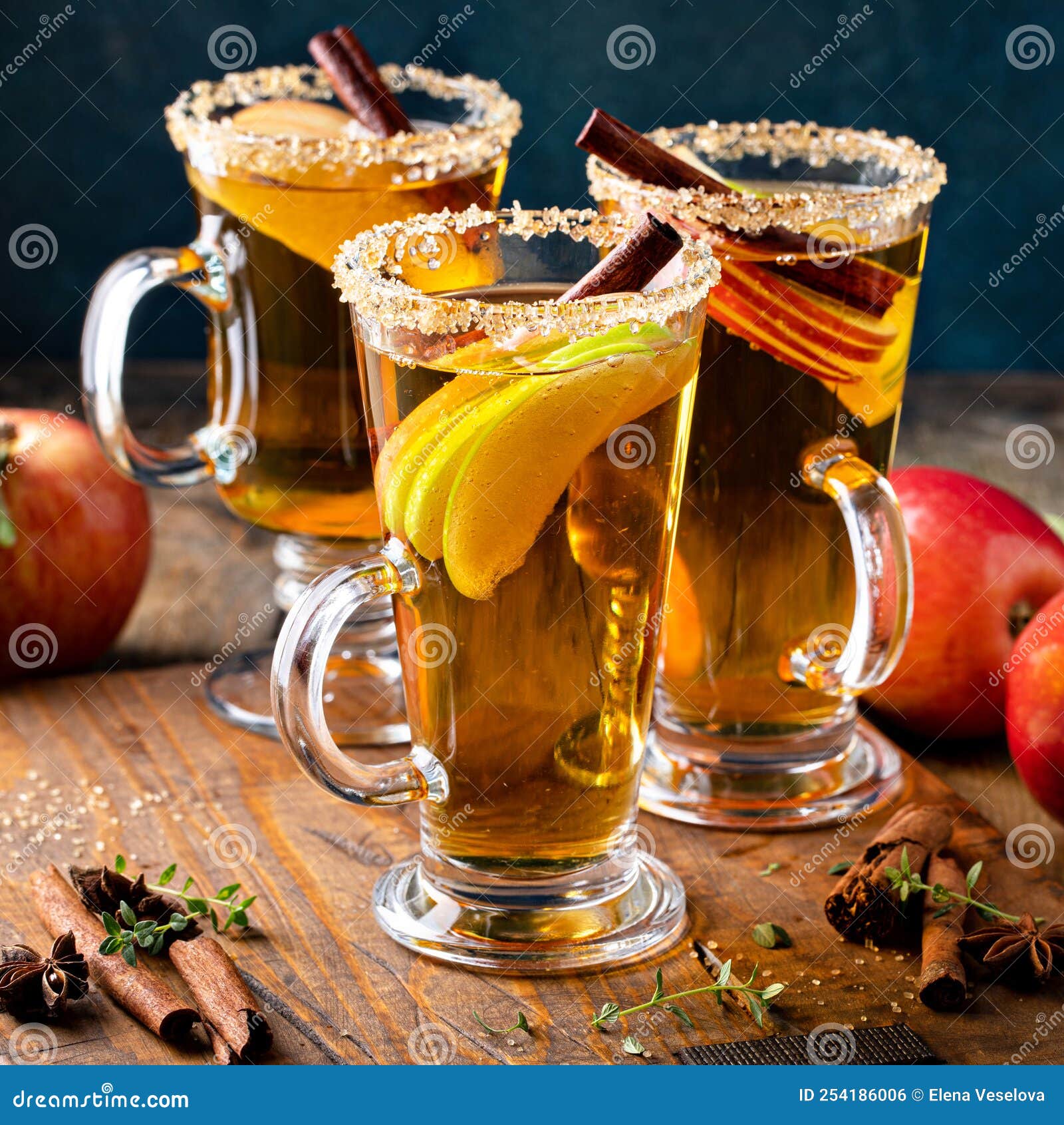 Apple Cider Hot Toddy, Warm Fall Cocktail or Mocktail Idea Stock Photo ...