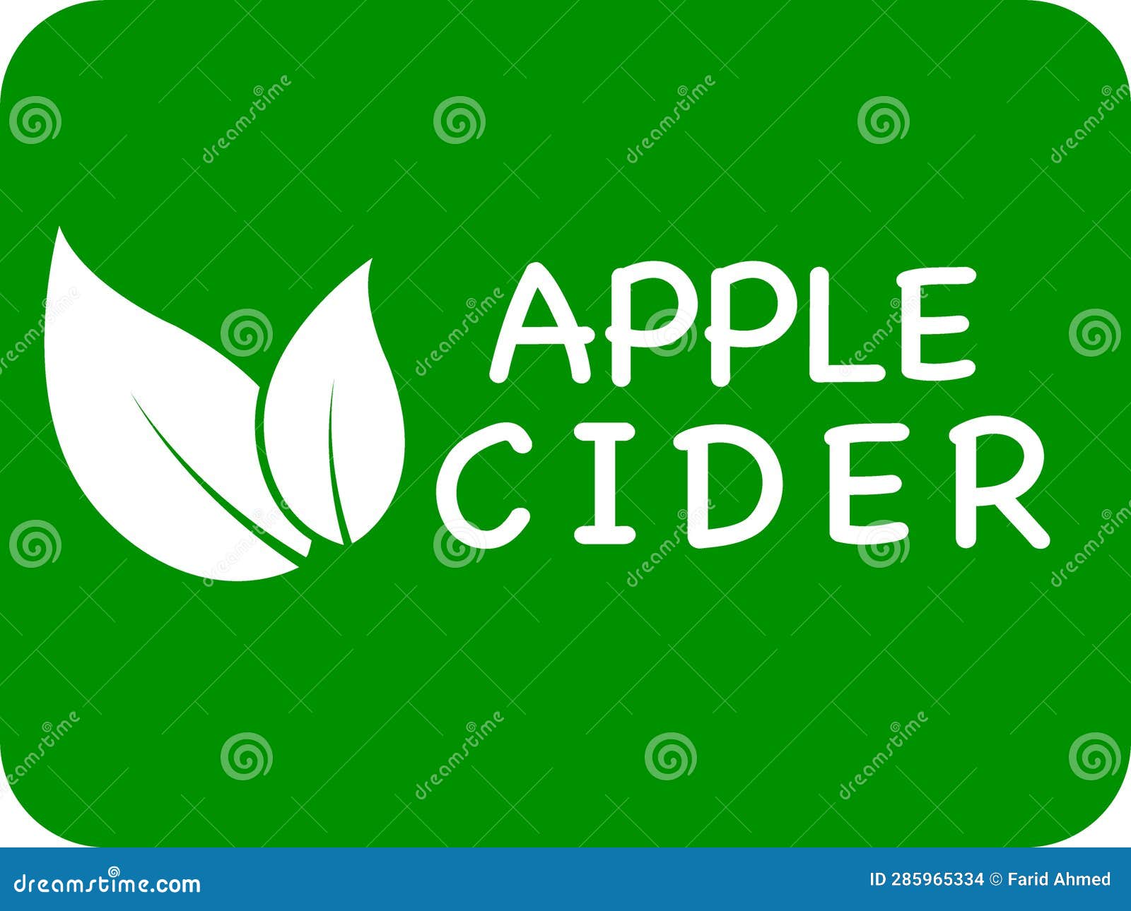 Apple Cider Vector Logo or Icon, Green Background Apple Cider Logo ...