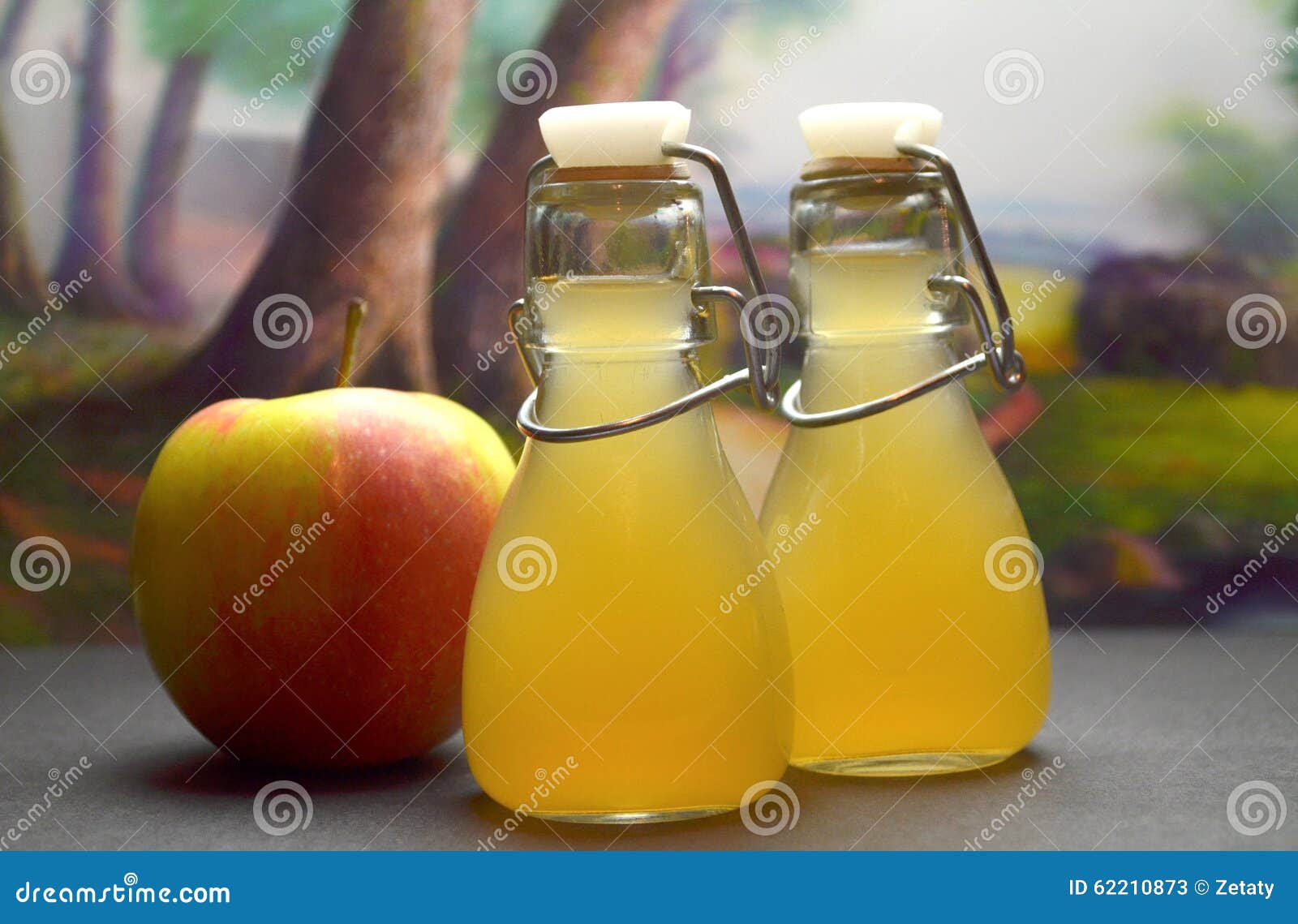 Apple cider vinegret stock image. Image of liquid, leaf - 62210873