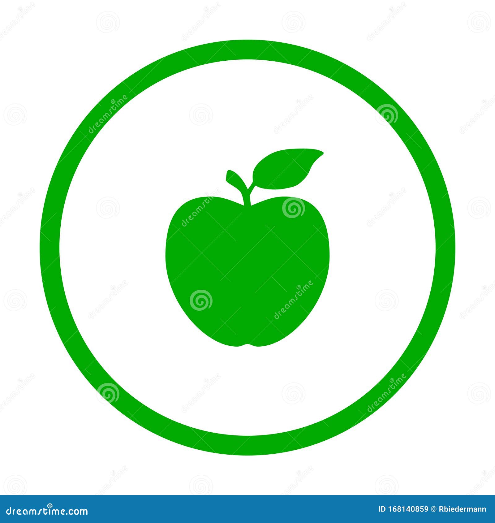 Apple and circle stock vector. Illustration of green - 168140859
