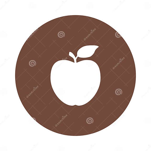 Apple and circle stock vector. Illustration of icon - 173317949