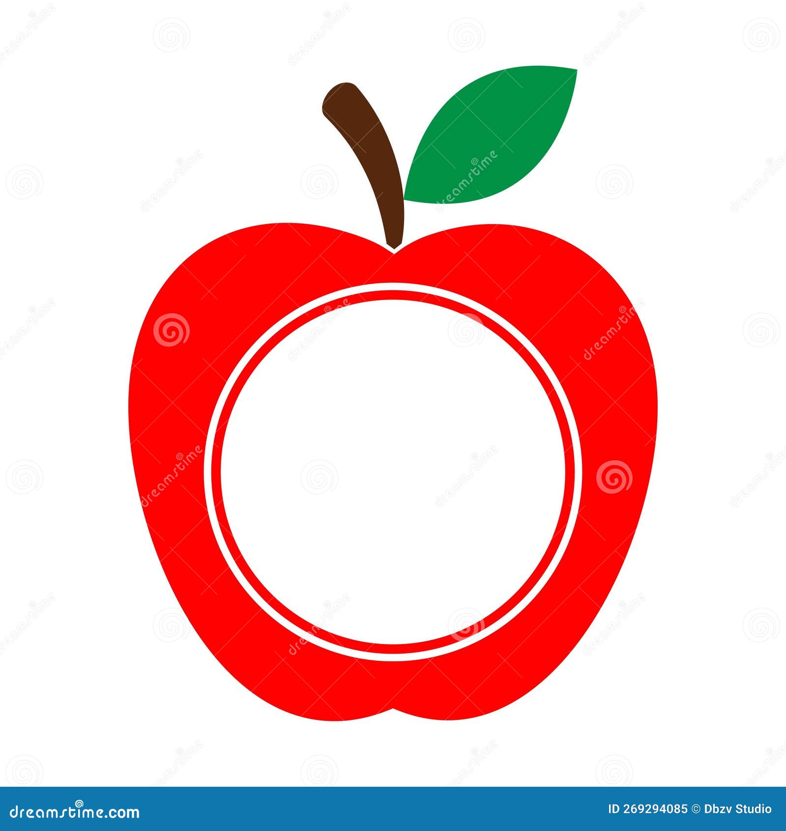 Apple Circle Monogram on the White Background. Isolated Illustration ...