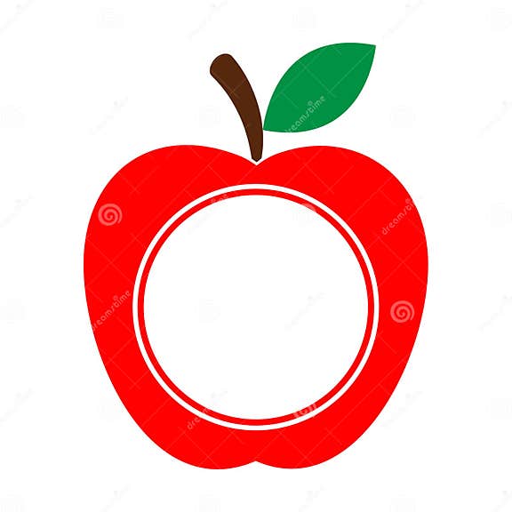 Apple Circle Monogram on the White Background. Isolated Illustration ...
