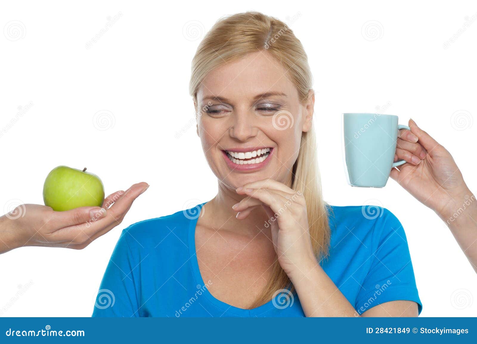 Apple or coffee? stock image. Image of gorgeous, fresh - 28421849