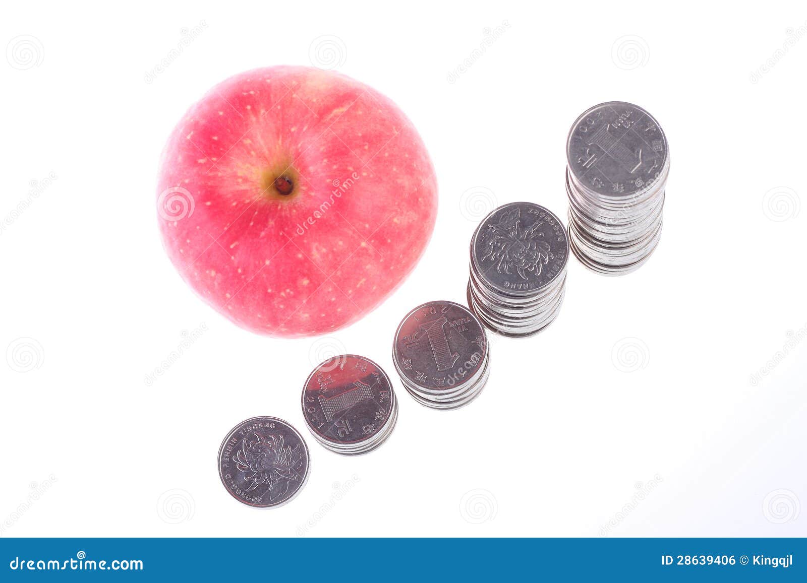 Apple and coins stock photo. Image of finance, coin, lifestyles - 28639406