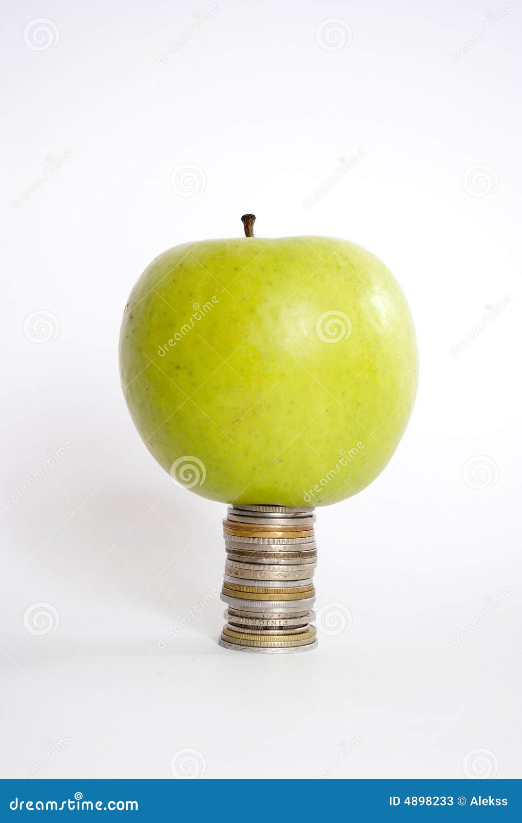 Apple and coins stock image. Image of money, coin, symbol - 4898233