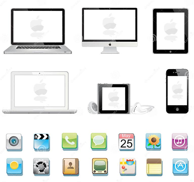 Apple colection editorial photography. Illustration of monitor - 17243357