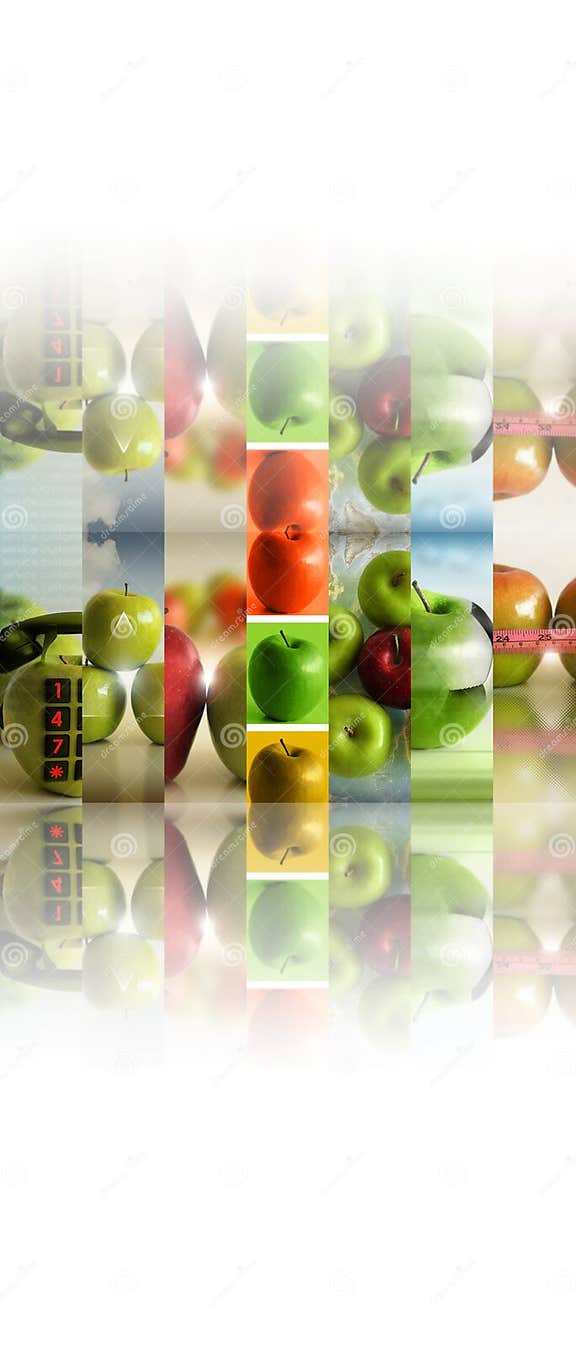 Apple collage stock photo. Image of education, comp, abstract - 15493044