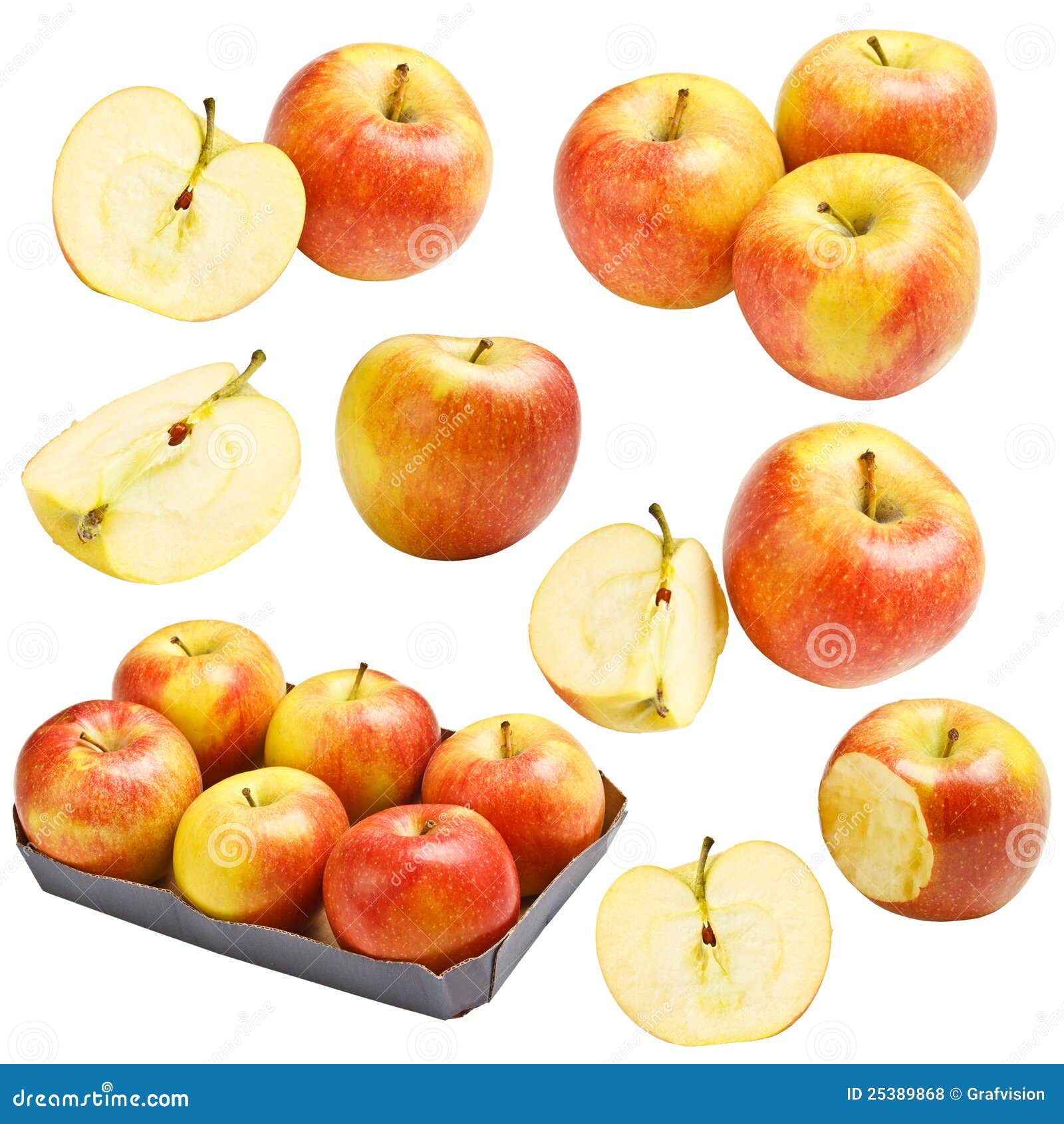 Apple collection stock photo. Image of food, seed, white - 25389868