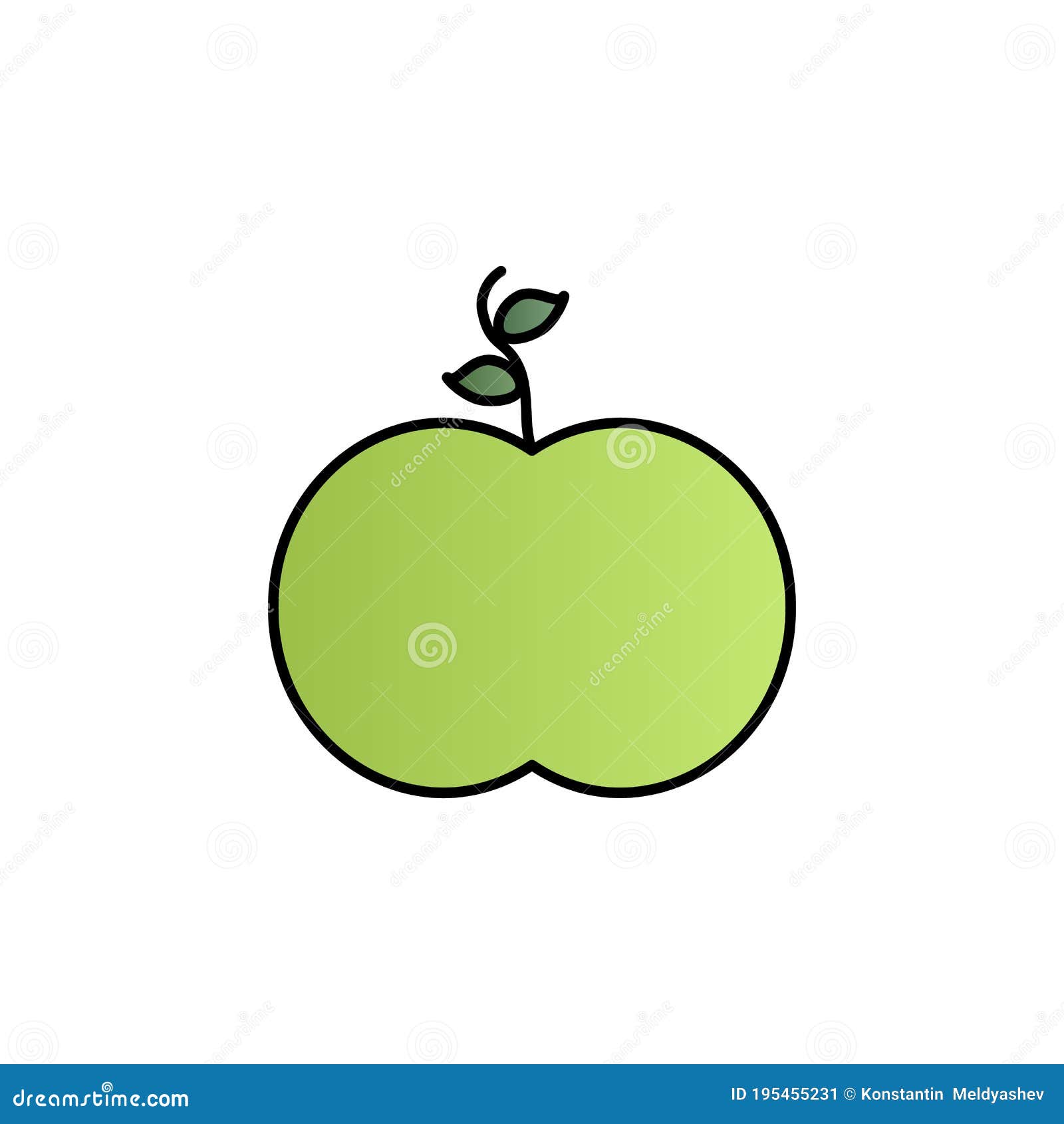 Apple Color Gradient Vector Icon Stock Illustration - Illustration of ...