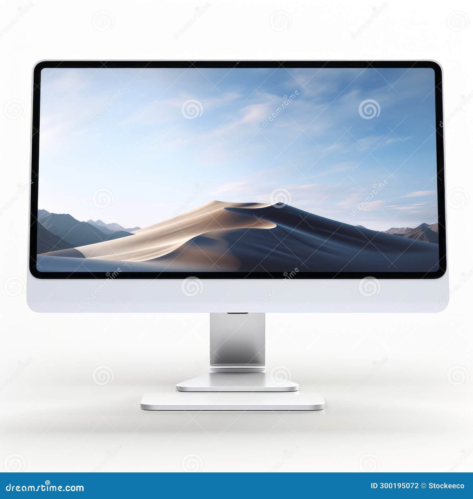 Elongated Apple Monitor with Desert Background - 8k Resolution Computer ...