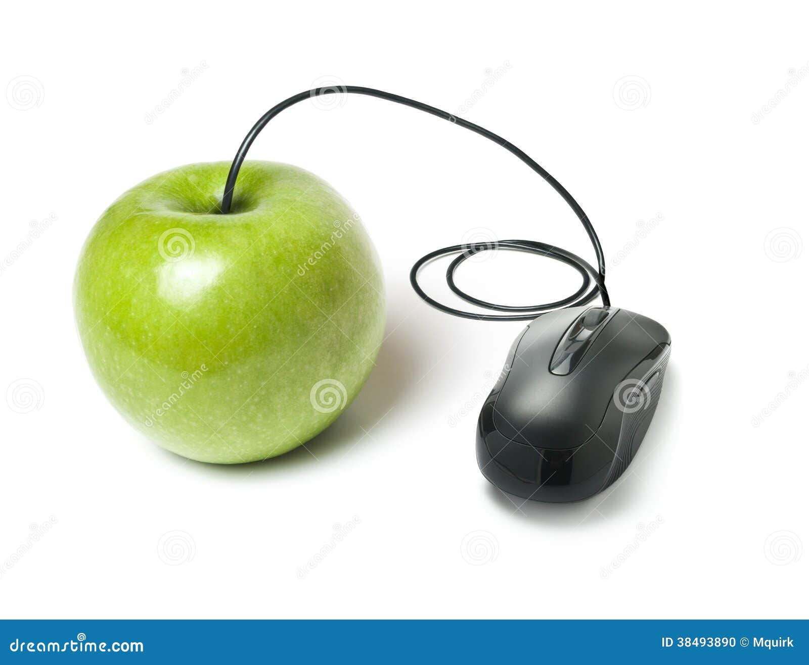Apple with a Computer Mouse Attached Stock Photo - Image of graduate ...