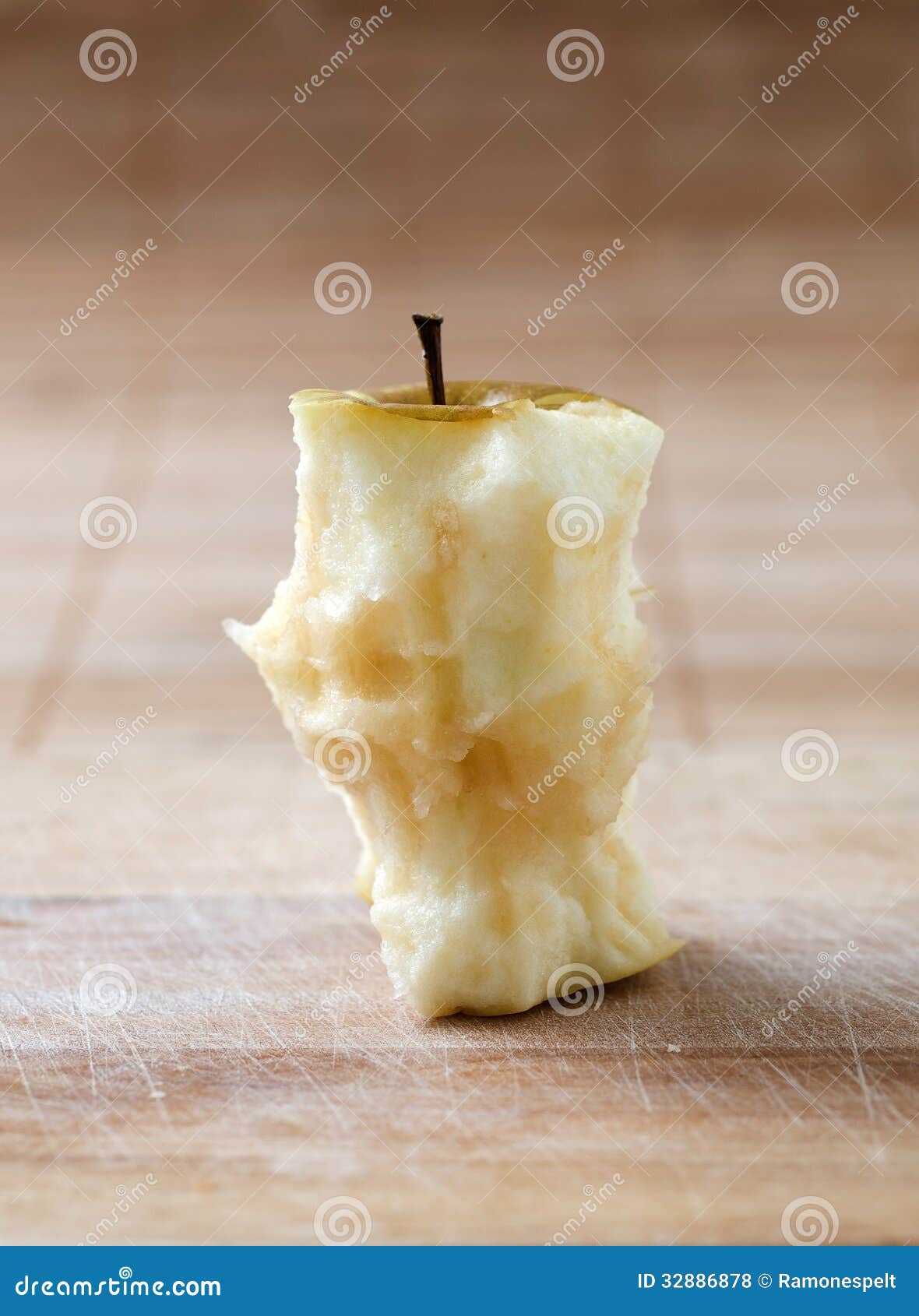 Apple Cone on Wooden Background Stock Photo - Image of green, leftover ...